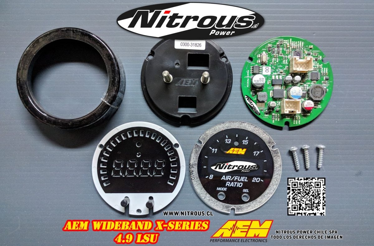 AEM Wideband X Series 4.9 Gauge Kit – Nitrous Power Chile SPA